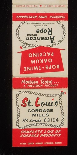 1970s St. Louis Cordage Mills Oakum Rope Twine American Brand St. Louis ...