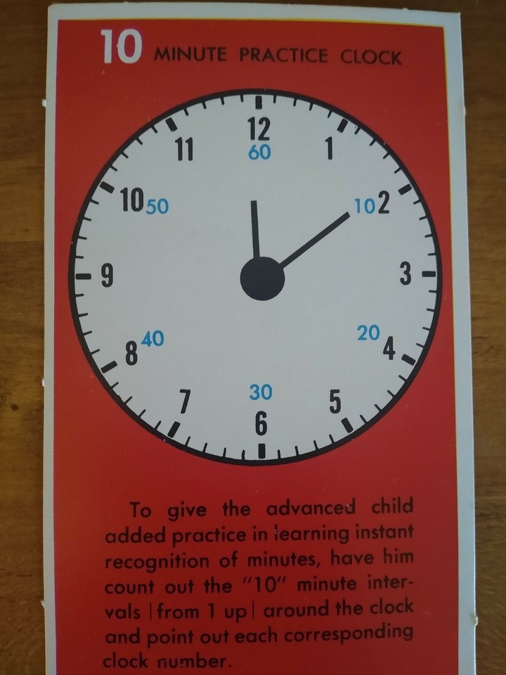 Edu-cards Telling Time Flash Cards (Ages 5-9) | eBay