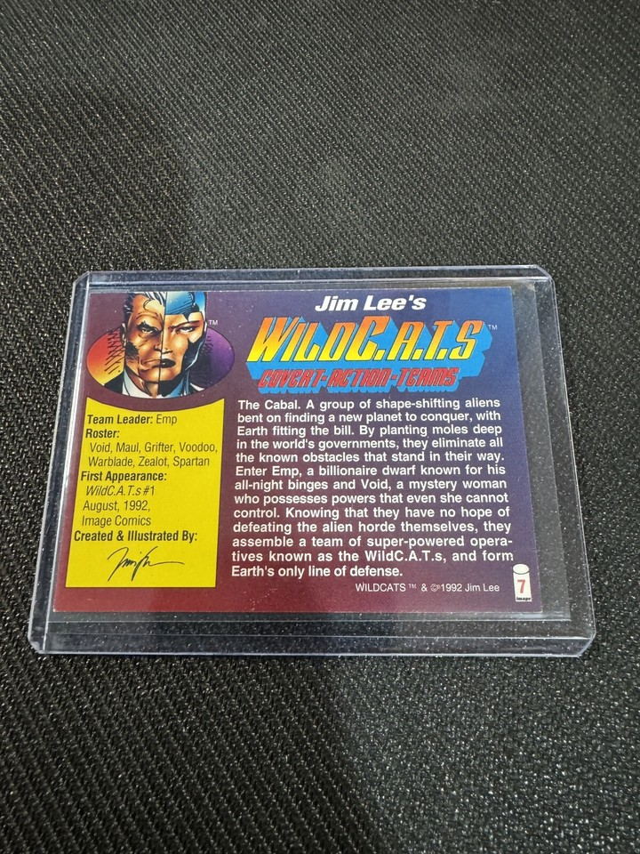 1992 Wizard Series 1 Jim Lee's Wildcats Prism Foil Card #7 Magazine ...