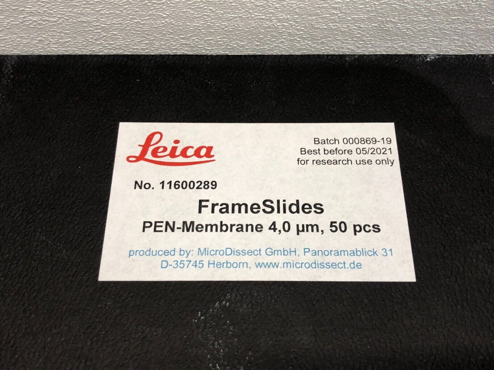 Leica PN 11600289 FrameSlides PEN-Membranes 4 0 um 49 PCS for sale ...
