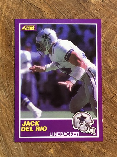 1989 Score Supplemental Football Jack Del Rio #351S NM-MT Rookie RC ...