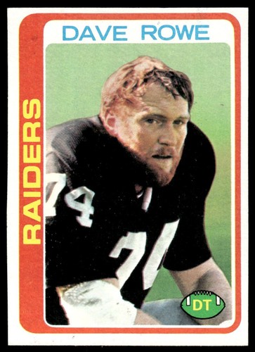 1978 TOPPS DAVE ROWE K OAKLAND RAIDERS #481 | eBay