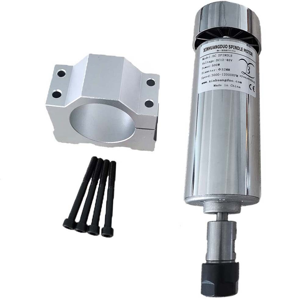 500w DC Spindle KIT ER16 CNC High Speed Spindle Motor for DIY CNC 48VDC ...
