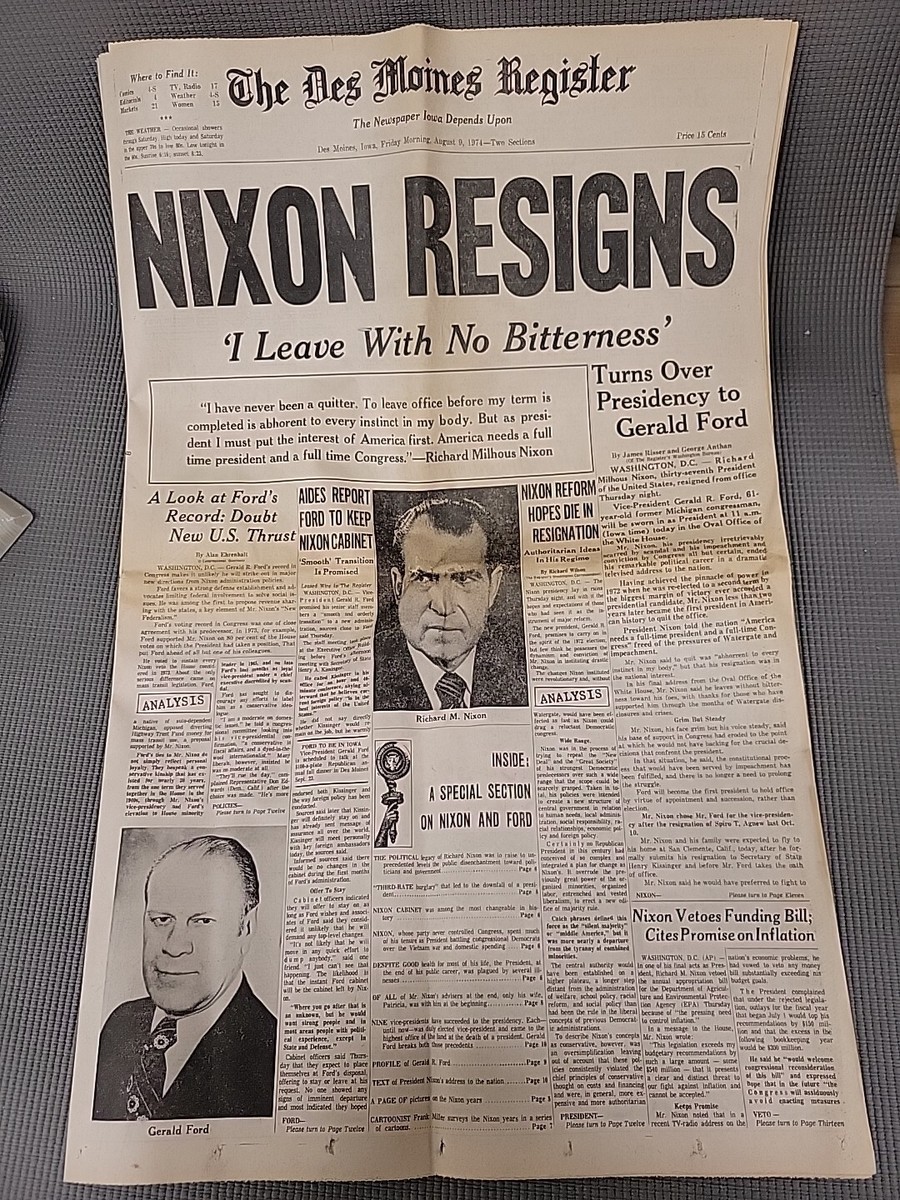 Richard Nixon Resignation Richard Nixon Finally Showed His Human Side
