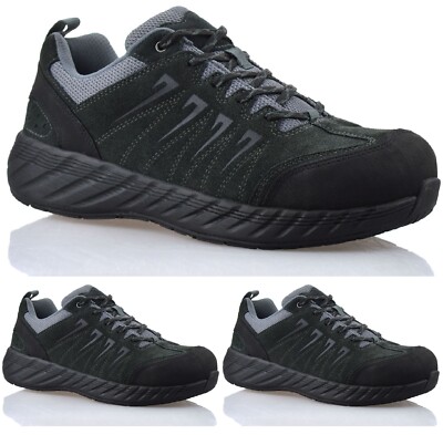 MENS SHOES ANKLE WORK STEEL SAFETY BOOTS WIDE FIT TOE CAP HIKING ...