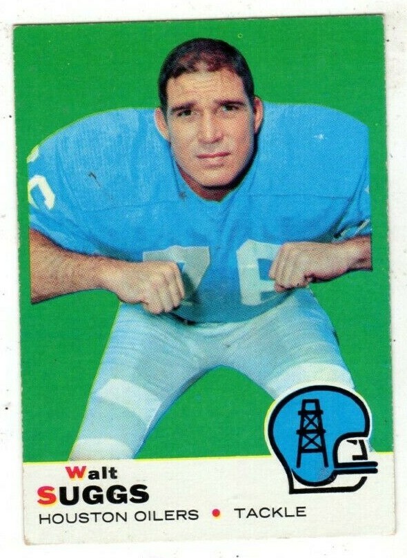 1969 Topps Blank Back #118 Walt Suggs - Houston Oilers, Excellent ...