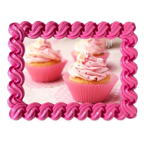 Isaac Jacobs 4x6 Glossy Frosting Rectangle Picture Frame with Easel ...