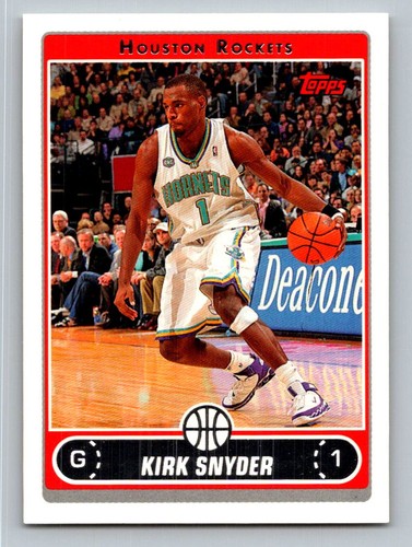 Kirk Snyder Guard Houston Rockets Topps 2006 Basketball Card 66 | eBay