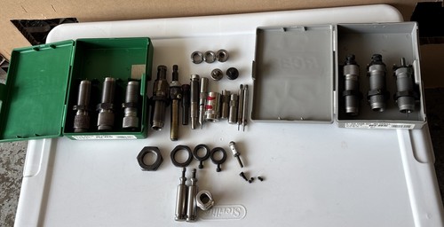 Vintage Lot of Reloading Dies and Parts RCBS 3 Die Carb Set & Roll C ...