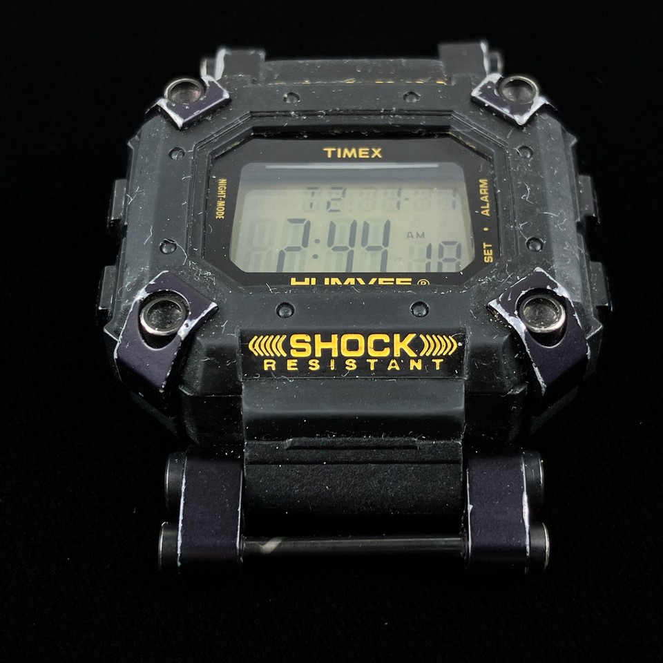 Vintage Timex Humvee Men's Black Digital Alarm Shock Resistant 200m ...