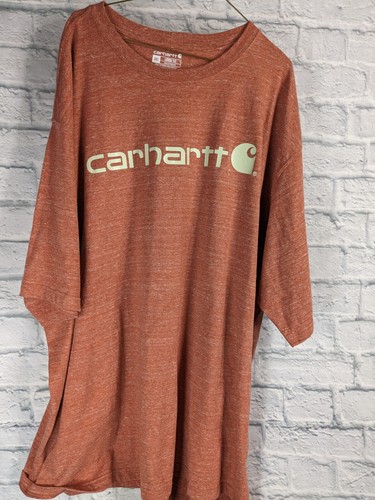 Carhartt Shirt Mens 3XL XXXL Red Short Sleeve Crew Neck Workwear Loose ...