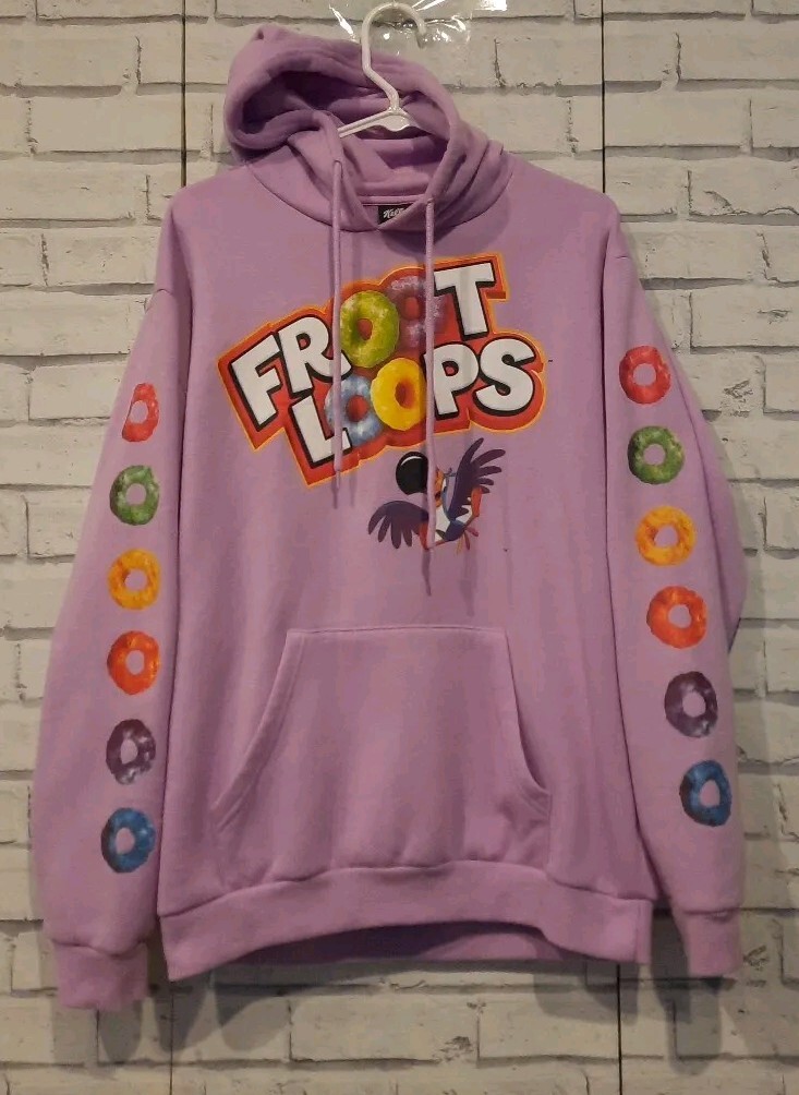 Kellogg's Froot Loops Cereal Pullover Hoodie Adult U… - Gem