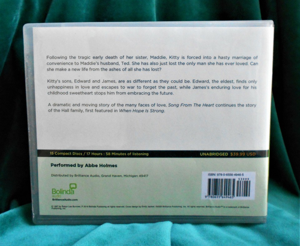 SONG FROM THE HEART by ROBYN LEE BURROWS unabr 15 CD's Australia Saga ...