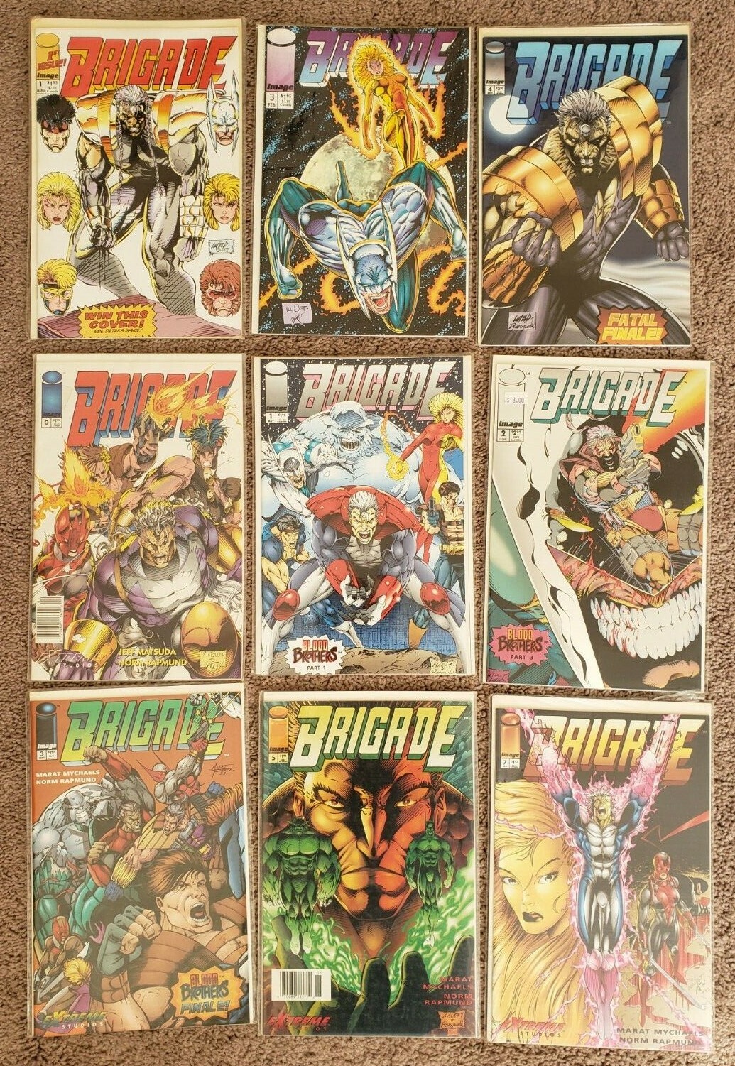 Brigade (Vol 1 Issues #0, 1, 3-5, 7) & (Vol 2 Issues #1, 2) Lot of 8 ...