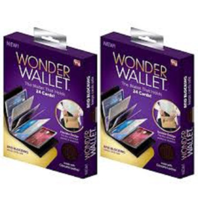 Wonder Wallet - Amazing Slim RFID Wallets As Seen on TV, Black Leather ...