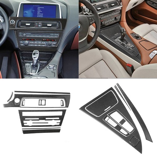 21Pcs For BMW 6 Series F12 F13 Carbon Fiber Interior Central Console ...