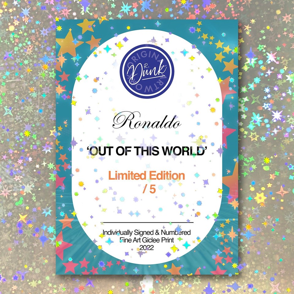 Ronaldo R9 Holographic Out Of This World Sketch Card Limited 1/5 Dr ...