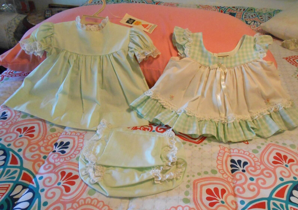 Beautiful Vintage BRYAN DRESS SET including Pinafore Panties Light ...