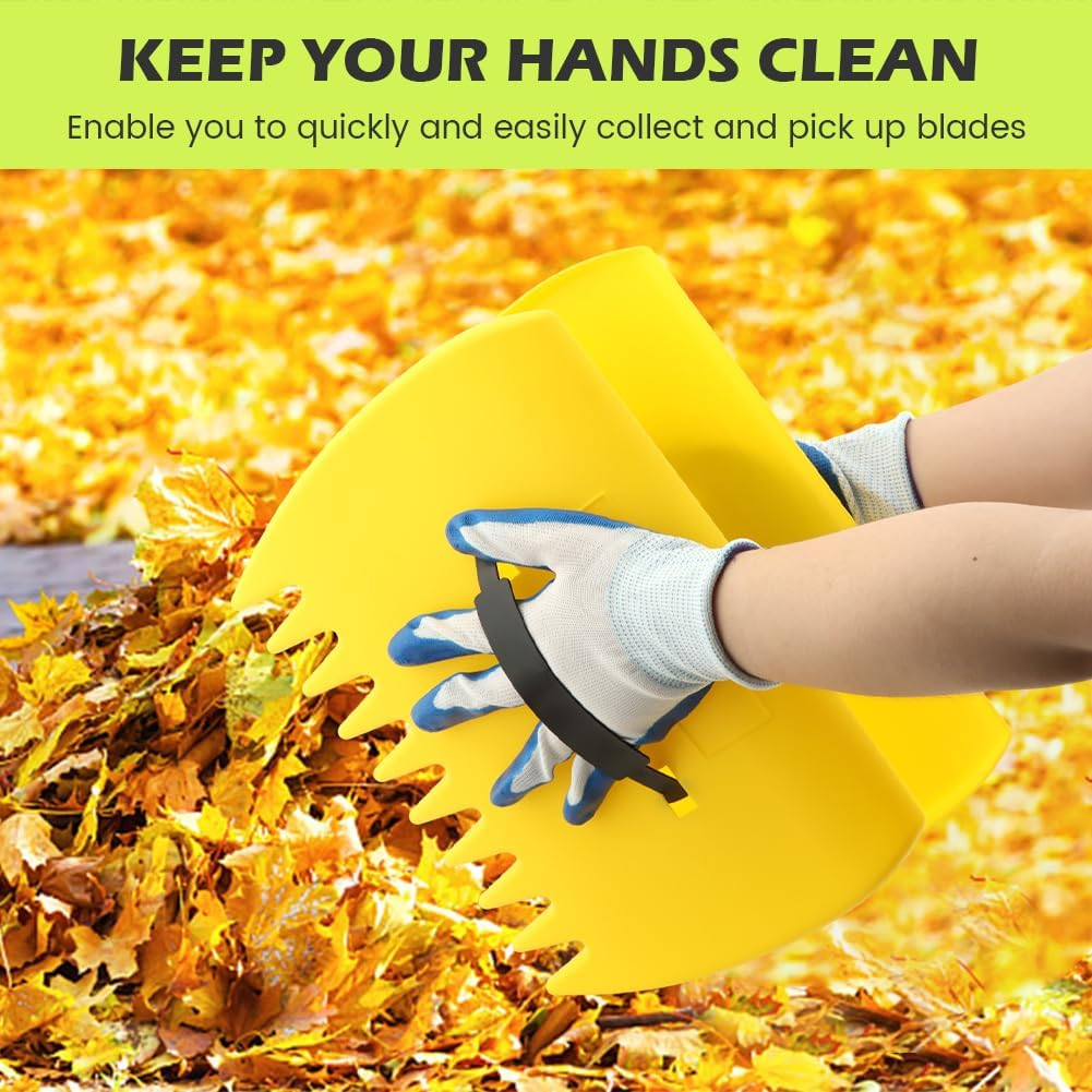 2Set Leaf Scoops Hand Rake, Leaf Scoops and Claws with 2 Pairs Gloves ...