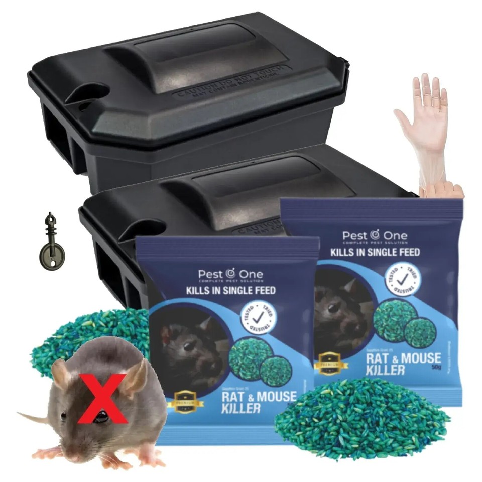 Rat & Mouse Rodent Poison Bait Killer Maximum Strong Bait Single Feed ...