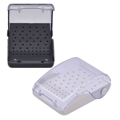 60 Holes Dental Plastic Bur Block Case High/Low Speed Burr Disinfection ...