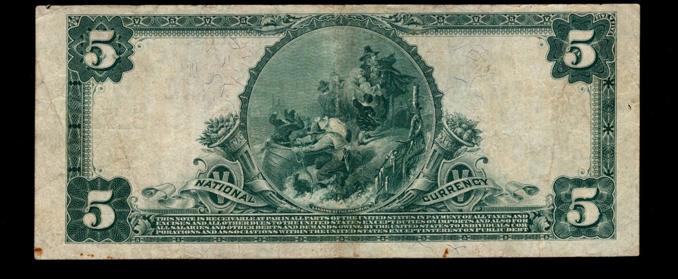 St Louis Missouri National Currency Five Dollar CH 5172 1902 Plain Back ...