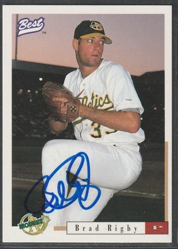 Original Autograph, Brad Rigby; Modesto A's, 1996 Best, #80 | eBay