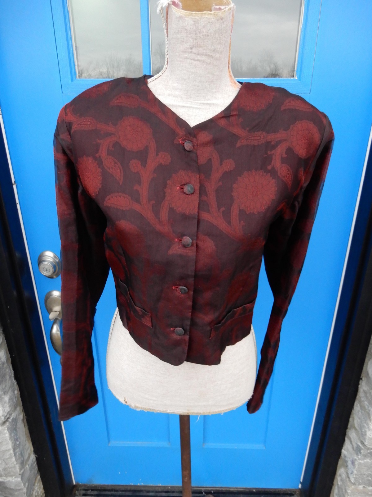 Vintage The J Peterman Company Sz 6 Silk Floral Merlo… - Gem