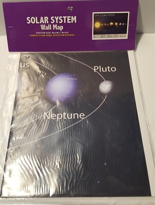 Solar System Wall Map (40" W x 28" H) for home, office, school New ...