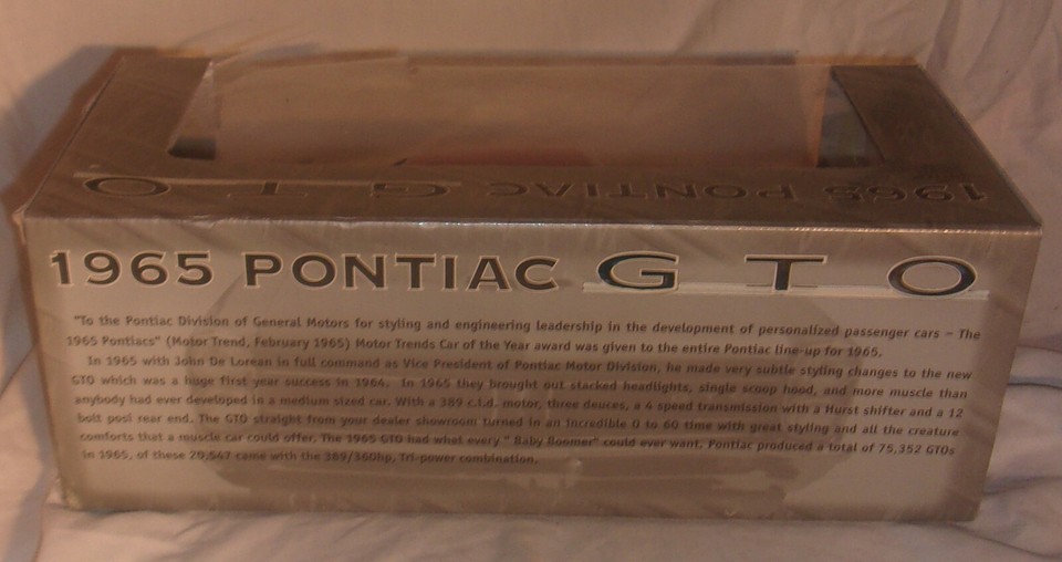 SUN STAR 1965 PONTIAC RED GTO DIE CAST CAR NEW IN BOX PLASTIC ON BOX IS ...