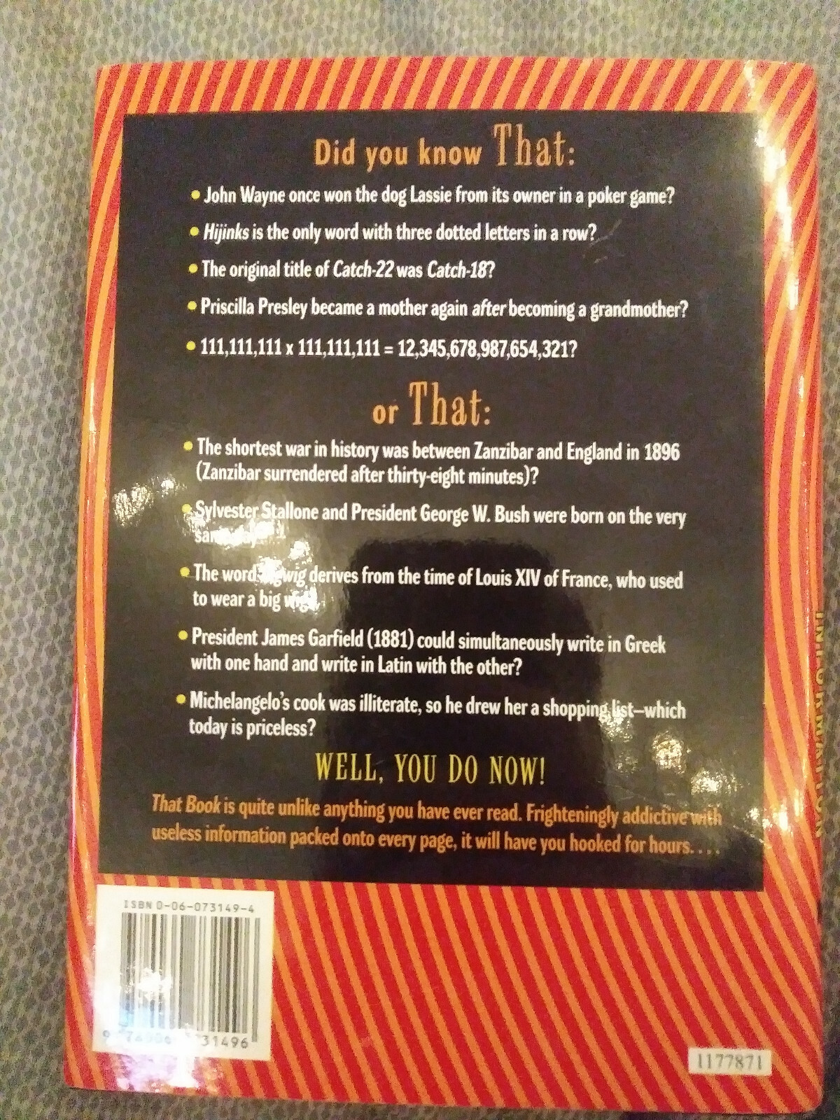 That Book : ... of Perfectly Useless Information by Mitchell Symons ...