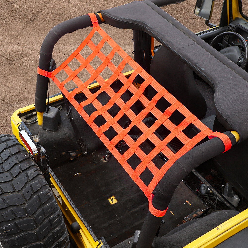 Mesh Cargo Net Roof Top Netting Hammock for 1997+ Jeep Wrangler JK JL ...