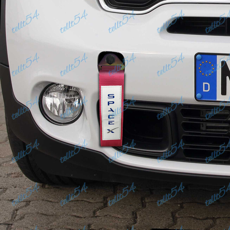For Pink / Neo Car Tow Towing Strap SpaceX Racing Drift Rally Sports ...