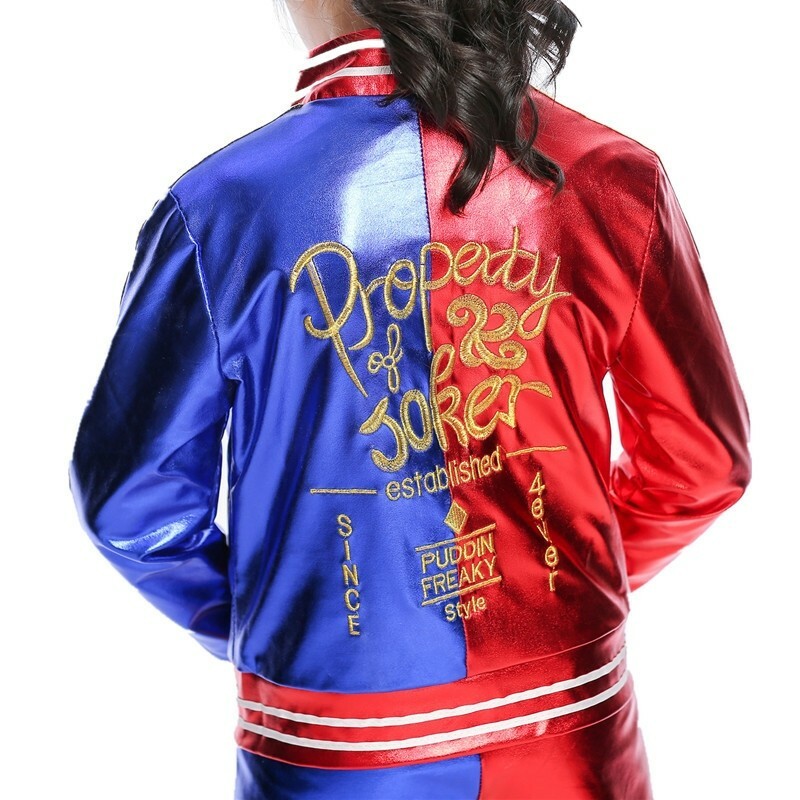 Girls Harley Quinn Costume Harlequin Suicide Squad Halloween Child Kids ...