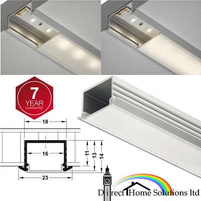 Hafele LED 1191 Strip Light Profile Housing Milky / Frost, Under ...