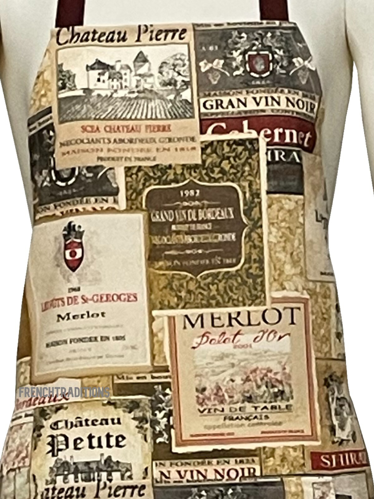 Handmade French Apron - French Wine Labels- Made in France | eBay