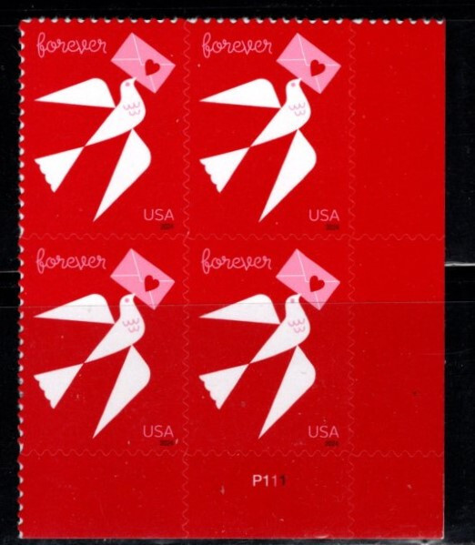 #5826 2024 Love Plate Block/4 - MNH | eBay