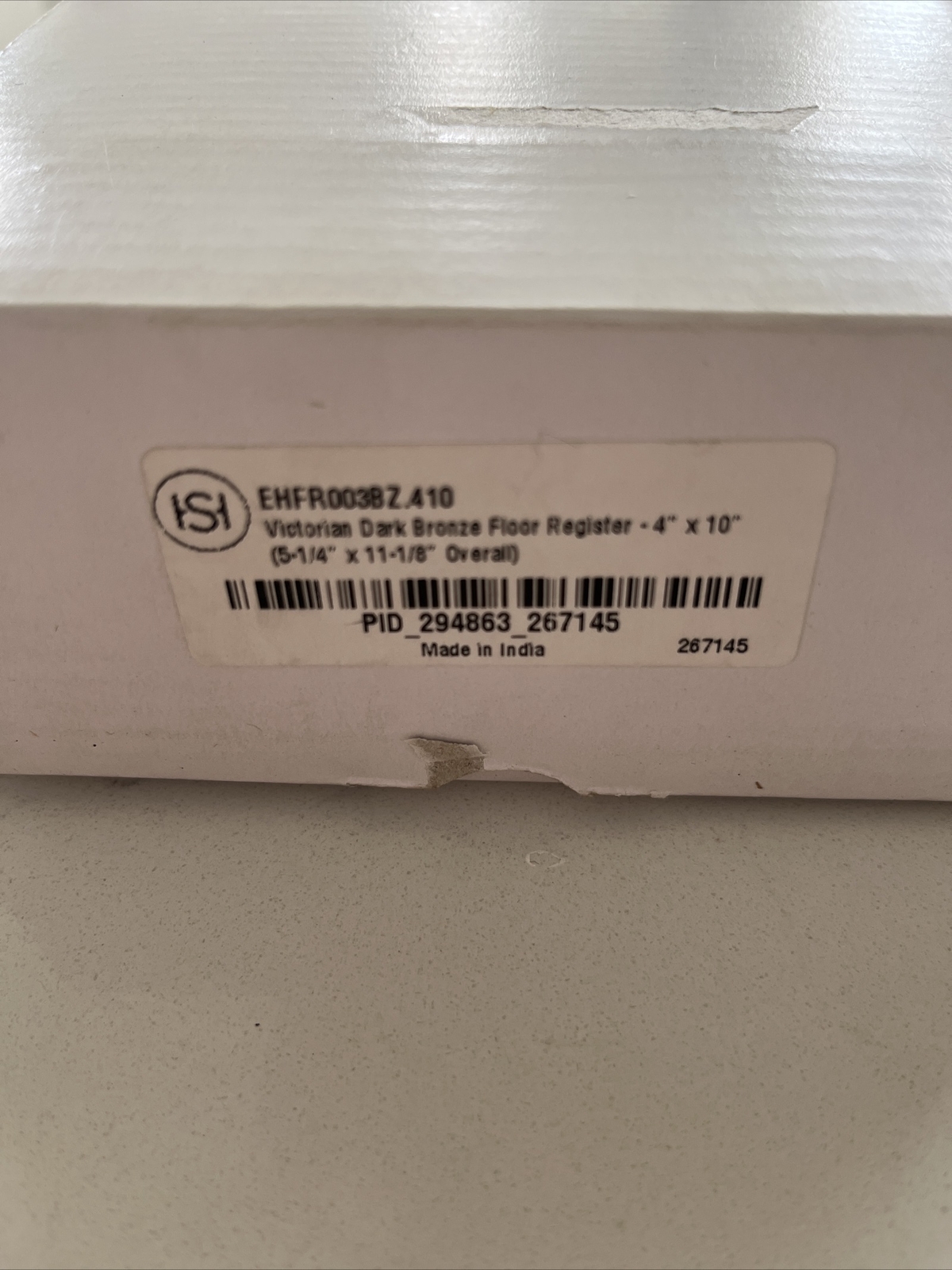 New Signature Hardware Victorian Dark Bronze Floor Register - 4" x 10 ...