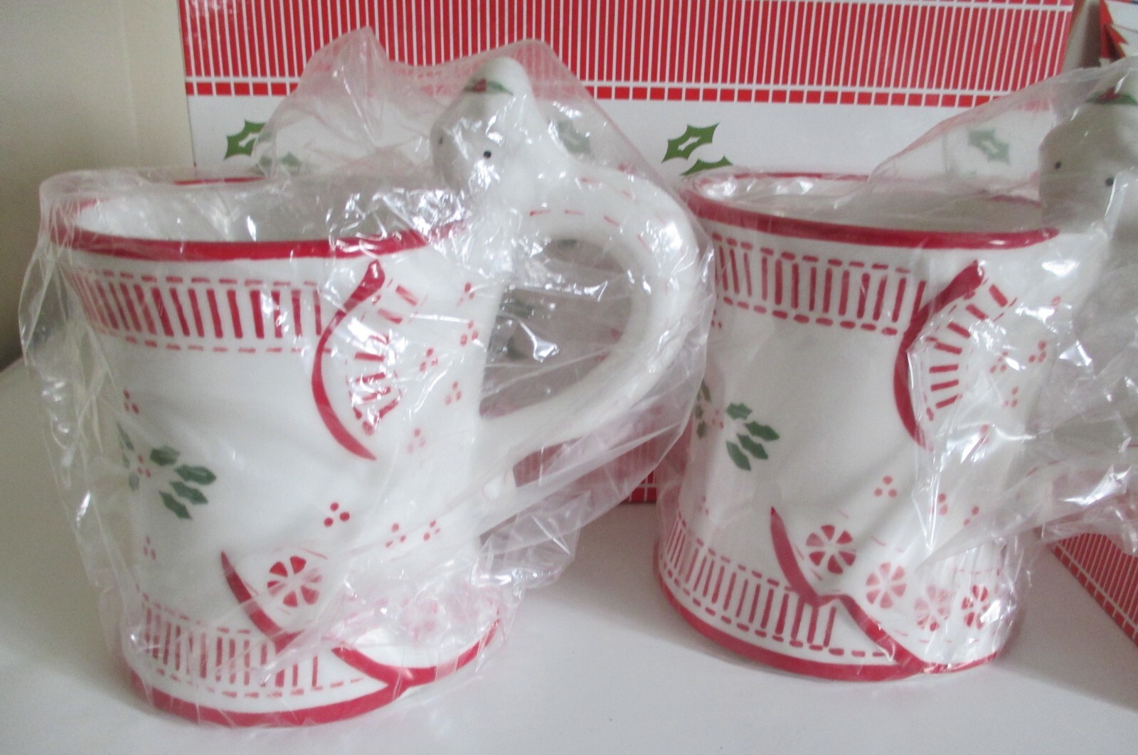 TEMPTATIONS * PEPPERMINT ANGEL CHRISTMAS COFFEE MUGS IN BOX * UNUSED | eBay
