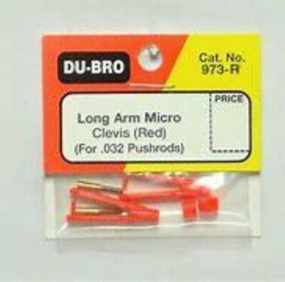 Dubro Long Arm Micro Clevis .032" Red (2) DUB973R | eBay