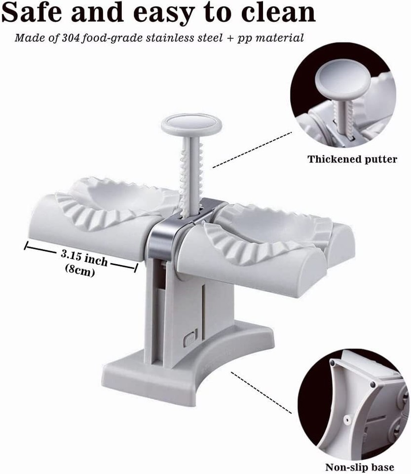 Household Double Head Automatic Dumpling Maker Mould Dumpling Wrapper ...