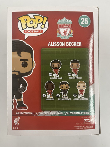 Funko Pop! Football/Soccer: Liverpool - Alisson Becker #25 | eBay