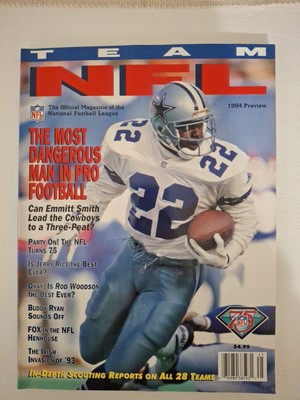 Team NFL 1994 Magazine Features Emmitt Smith 75 Year Anniversary Issue ...