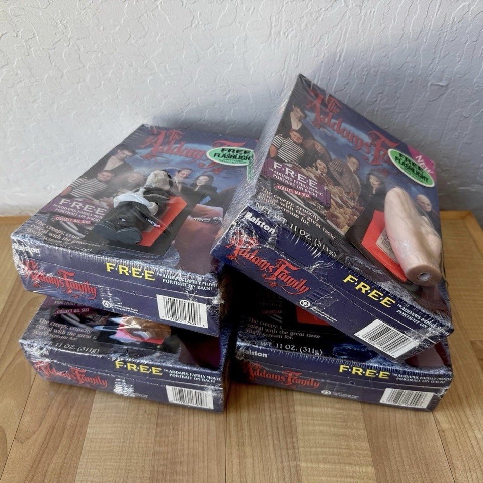 1991 Ralston The Addam’s Family Cereal W/ Reusable Addams Family ...