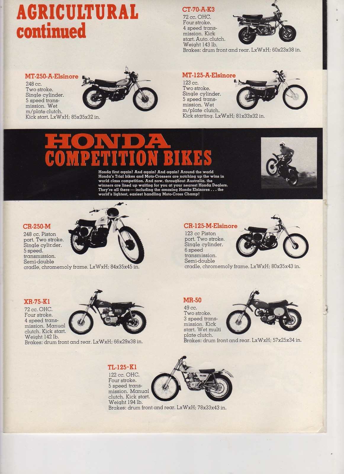 Motorcycle Types Chart