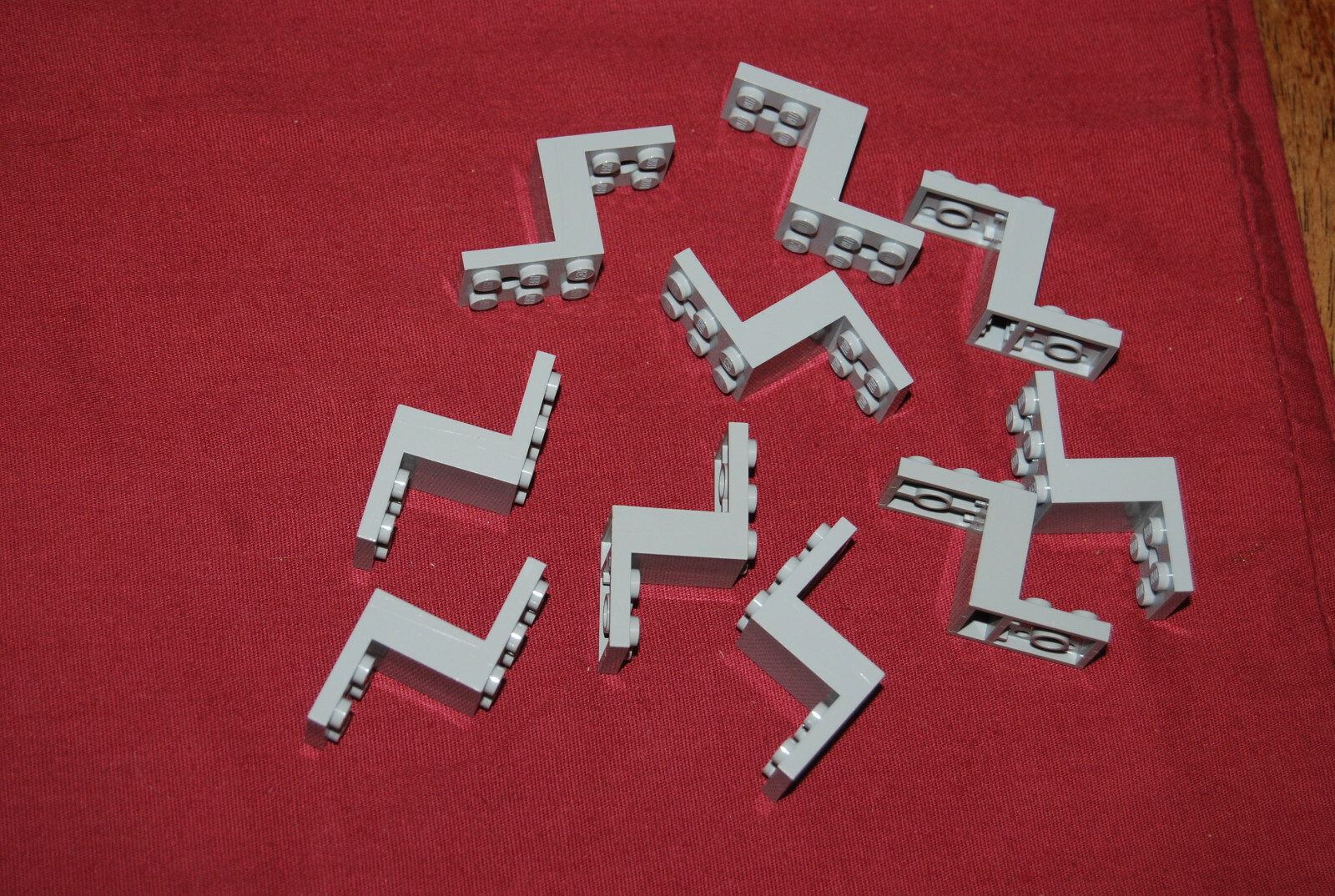 E1 Lego Lot 10 Light Bluish Gray Bracket 5 x 2 x 2 1/3 76766 75055 ...