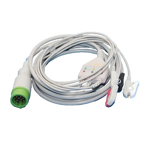 Physio Control Lifepak ECG Cable 3-Lead Clip Lifepack12/15 Compatible ...