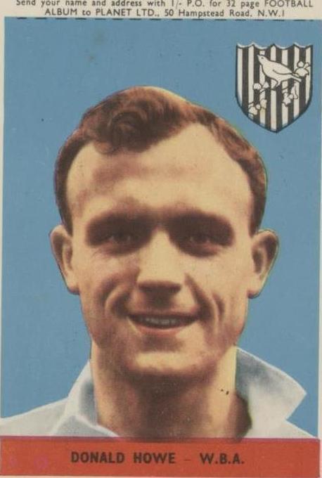 1958-59 A&BC Footballers - Don Howe #28 Planet Offer, Black/Red Back ...