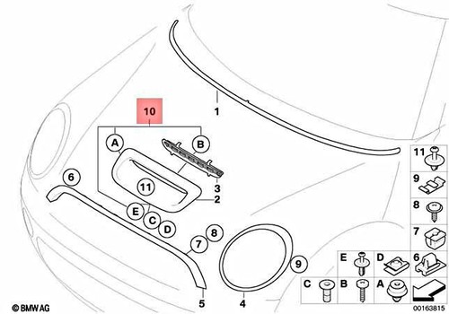 Genuine MINI Cooper R55 R56 R57 R58 R59 Set Of Retaining Elements ...