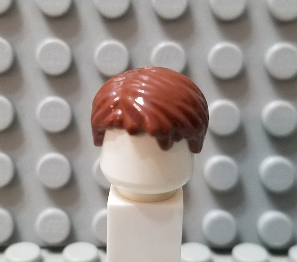 LEGO Reddish Brown Short Tousled Minifigure Hair Piece | eBay